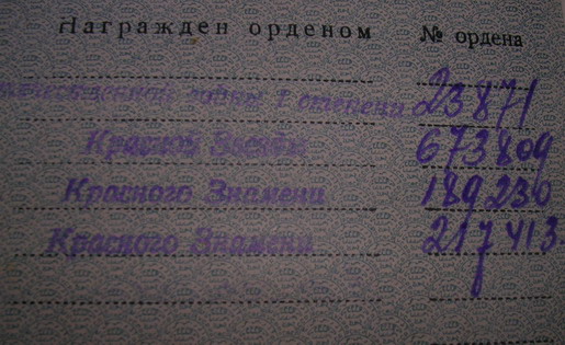 217413 - 1-е награждение - Красного Знамени - Военные ордена - СССР - Falerist, каталог наград